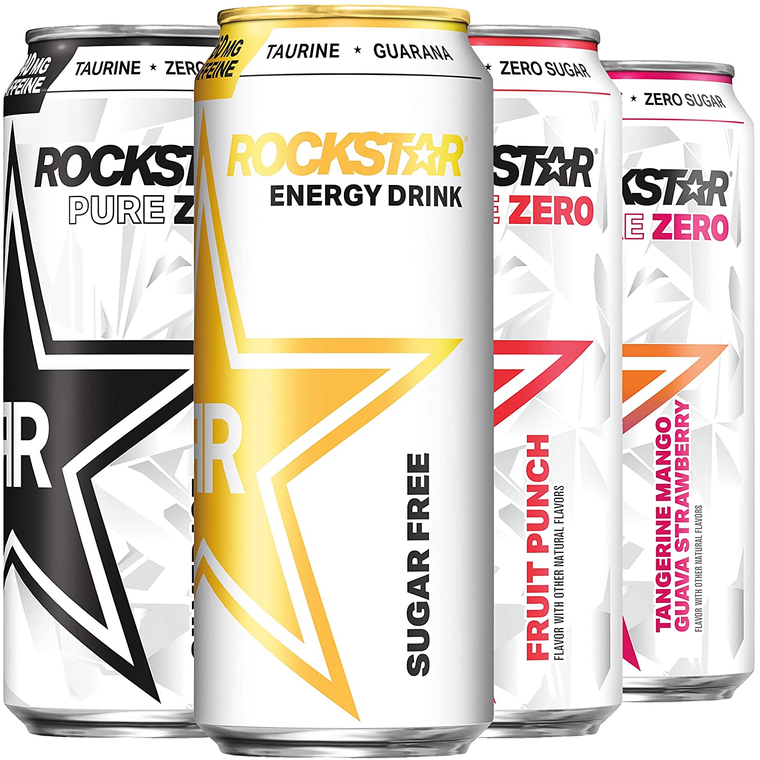 12-Pack 16oz. Rockstar Energy Drink Variety Pack (4 Flavor Zero Sugar ...