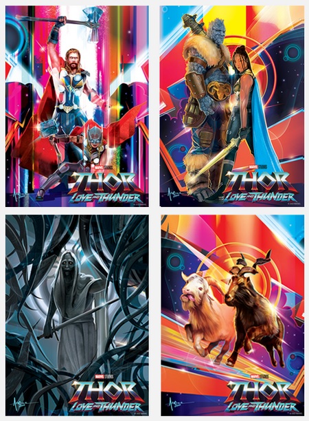 Set of 4 Marvel Studios' Thor: Love and Thunder Limited Edition ...