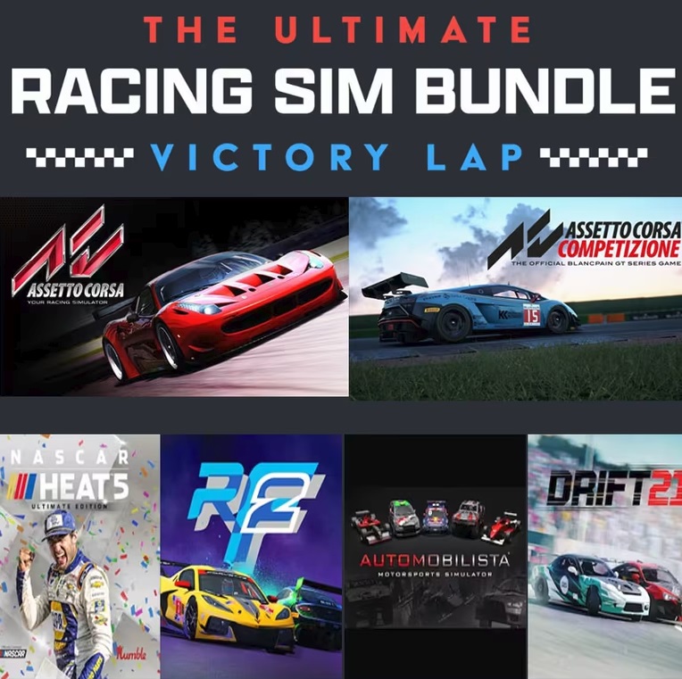 7-Game Racing Sim Bundle (PCDD): Assetto Corse Ultimate Edition ...