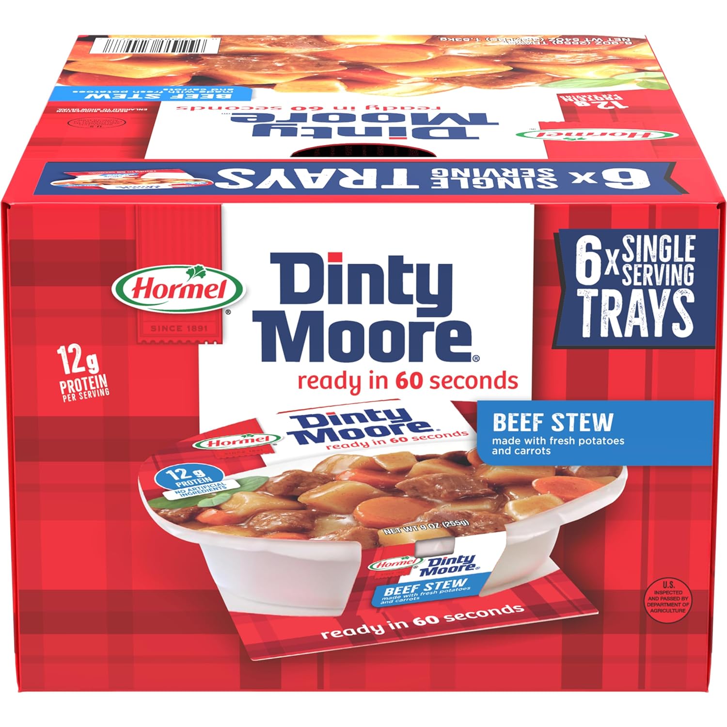 6-Pack 9oz. Dinty Moore Beef Stew Single Serve Microwave Meals