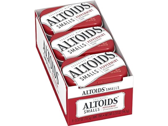 9-Count 0.37oz. Altoids Smalls Sugarfree Mint Tins (Peppermint Flavor)
