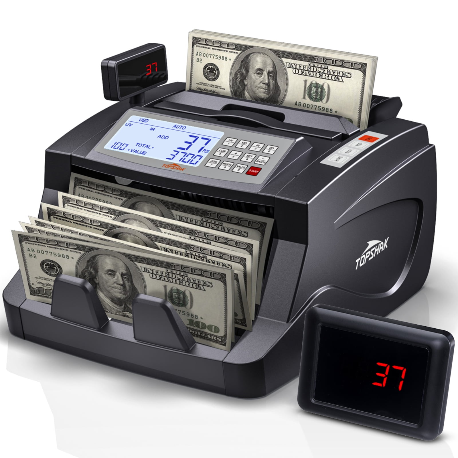 TOPSHAK Professional Multiple Currencies Money Counter Machine 3