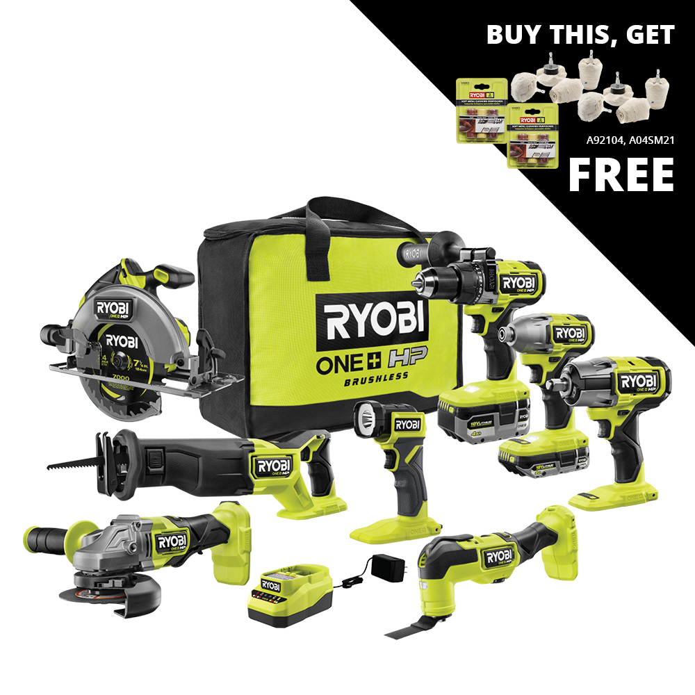 RYOBI 18V ONE+ HP Brushless 8-Tool Combo Kit DTO Direct Tools Outlet $444