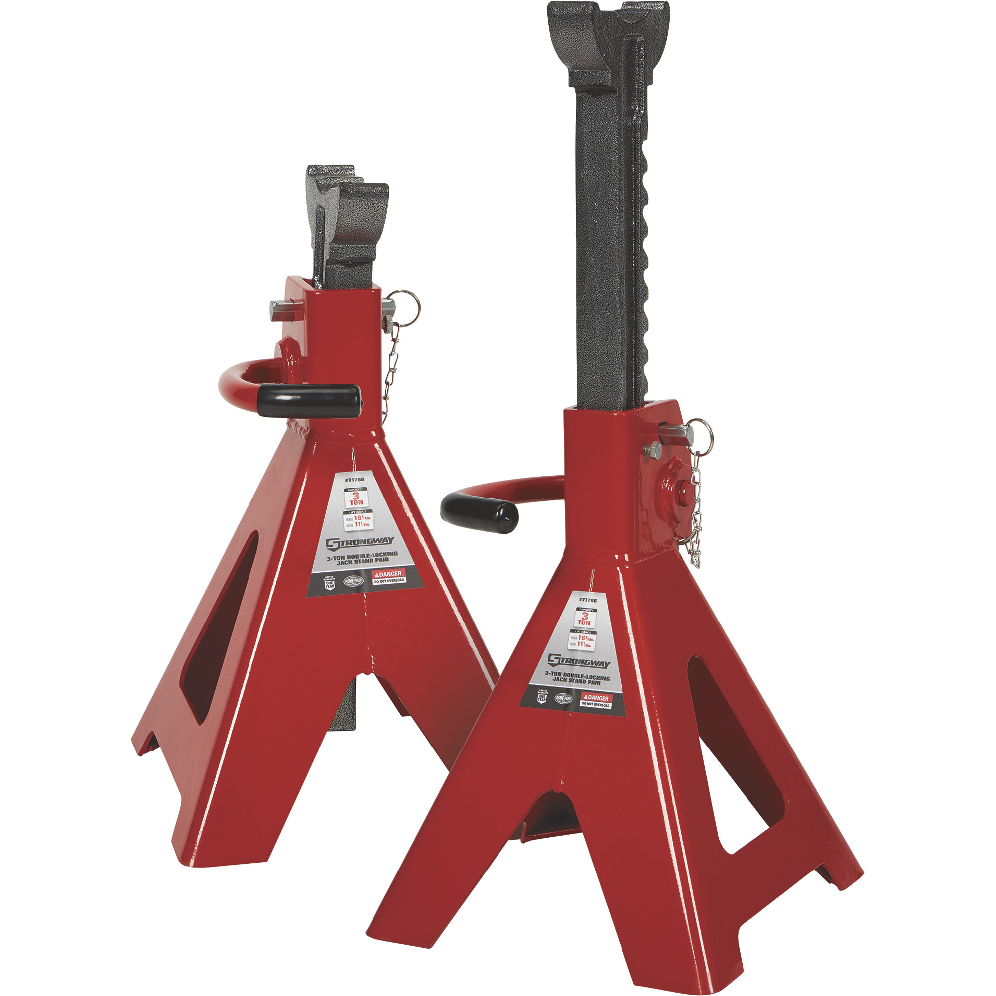 2-Pack Strongway Double-Locking 3-Ton Jack Stands