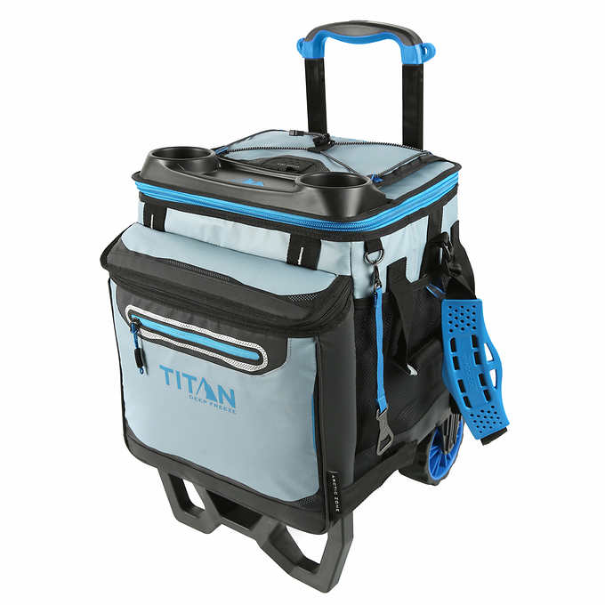 Costco Members: Titan Deep Freeze 60 Can Rolling Collapsible Cooler $44 ...