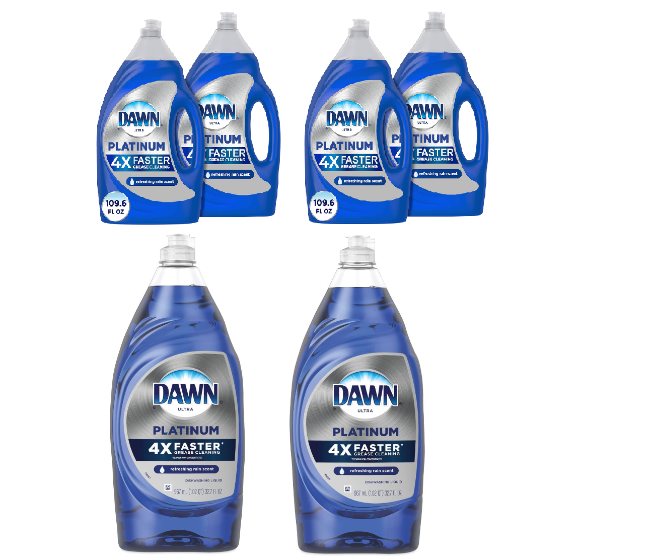 284.6-Oz Dawn Platinum Dishwashing Liquid Dish Soap (Refreshing Rain ...