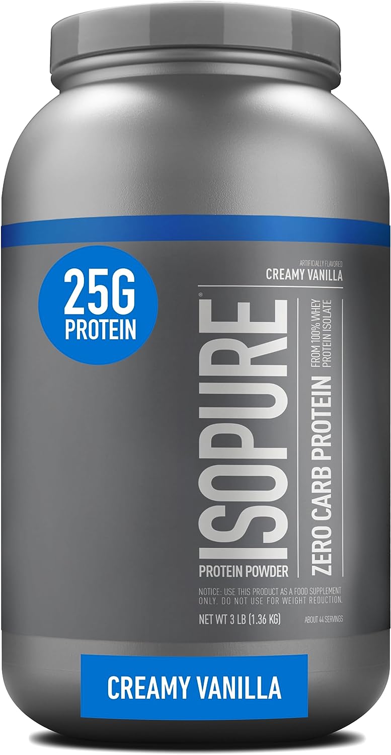 3-Lbs Isopure 100% Whey Isolate Protein Powder (Creamy Vanilla) $44 w ...