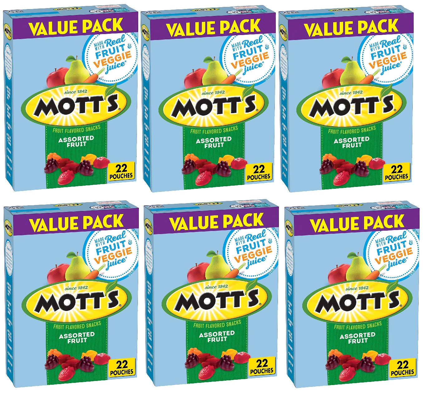6-Pack 22-Count 0.8-Oz Mott's Fruit Flavored Snack Pouches $15.02 ($0. ...
