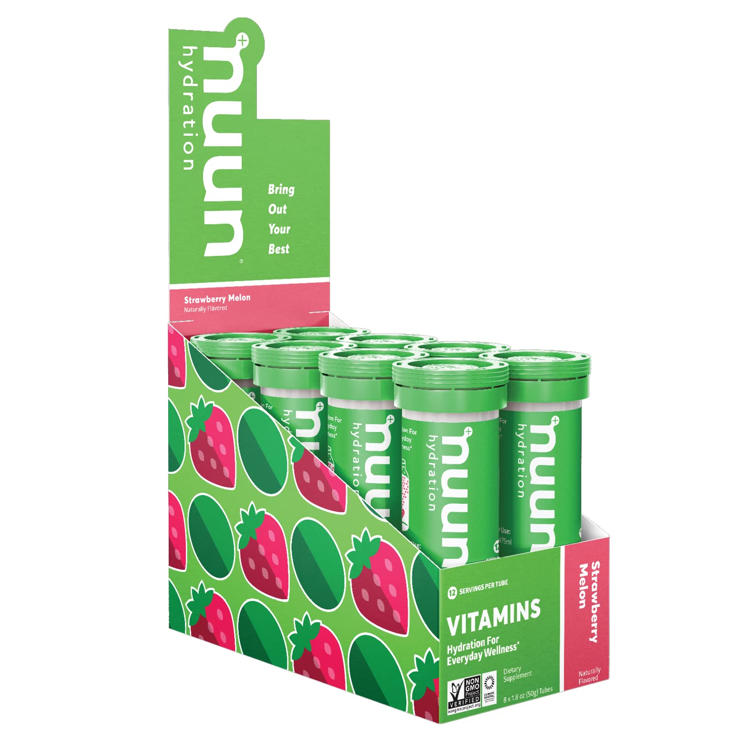 8-Pack 12-Count Nuun Hydration Vitamins Electrolyte Tablets + Vitamins ...