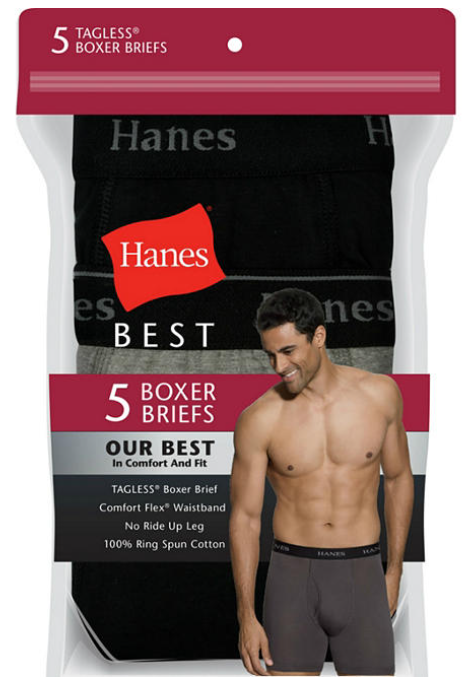 Sam's Club Members: 5-Pack Hanes Men's Best 100% Cotton Boxer Briefs ...