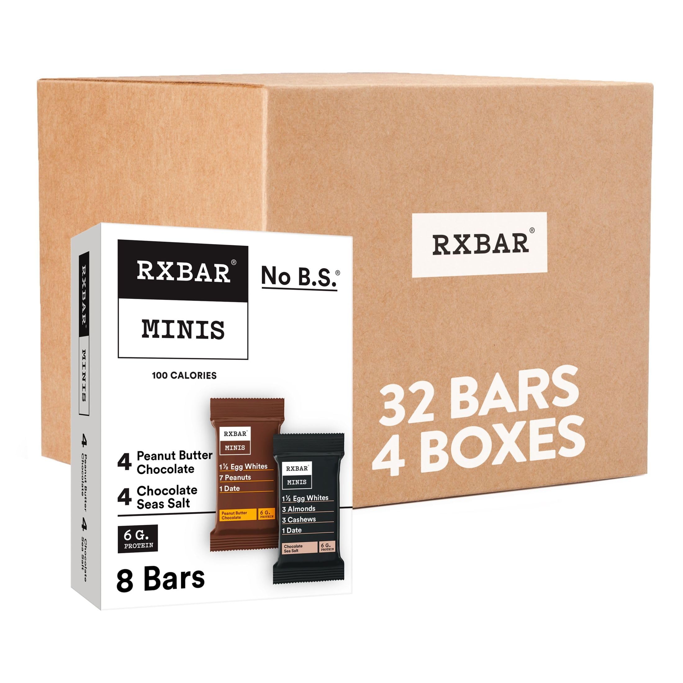 32-Count RXBAR Minis Protein Bars (2-Flavor Chocolate Variety) $20.77 w ...