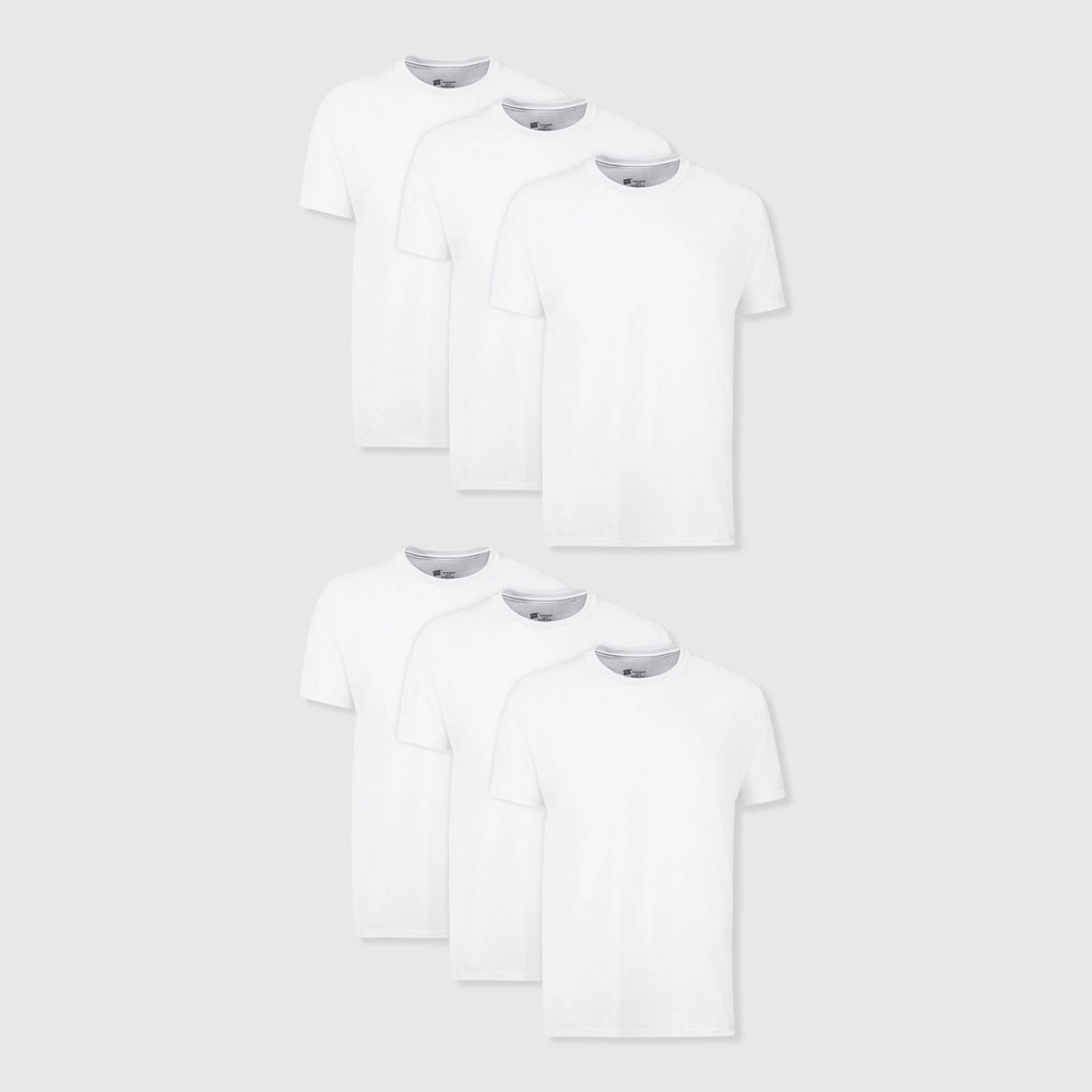 Hanes Men's 100% Cotton Crewneck Undershirts with Fresh IQ (White): 6 ... Hanes Men's 100% Cotton Crewneck Undershirts with Fresh IQ (White): 6 ...
