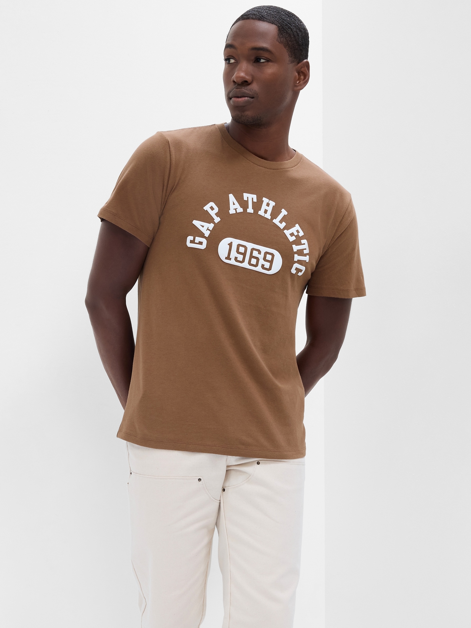 Gap Factory Men's 100% Cotton Gap Graphic T-Shirt (Brazen Brown) $6 + Free Shipping