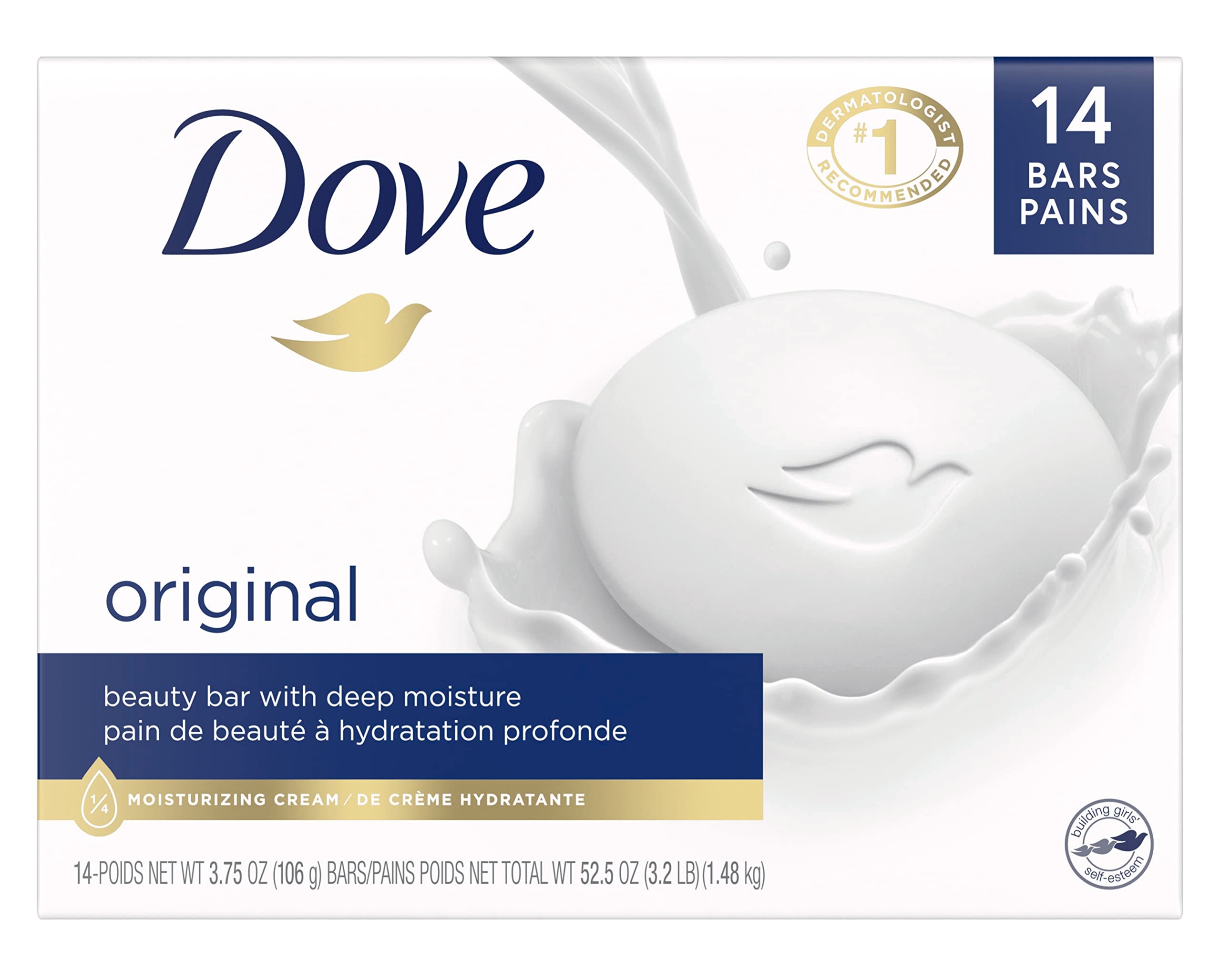 14 Ct 3 75 Oz Dove Beauty Soap Bars W Moisturizing Cream Original Or