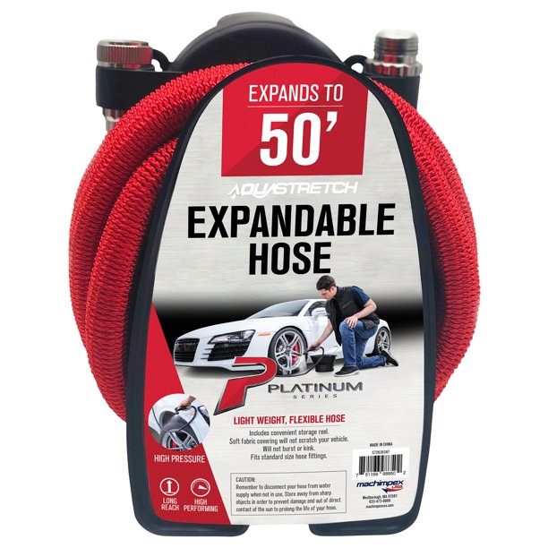 Platinum Series Aquastretch Expandable Water Hose & Storage Reel 50 ...