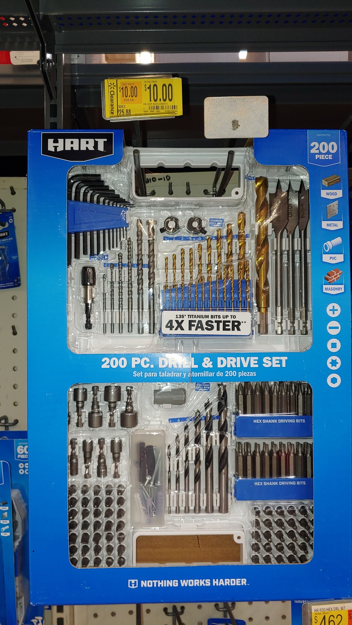 Walmart has 200-Piece Hart Drill and Drive Bit Set w/ Storage Case on ...
