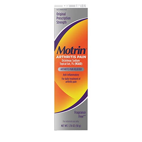 Motrin Arthritis Pain Relief Diclofenac Sodium Topical Gel 1%, NSAID ...